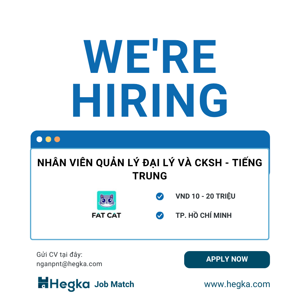 Tuyển Nhân Viên Quản Lý Đại Lý Và CKSH - Tiếng Trung lương cao làm việc ...